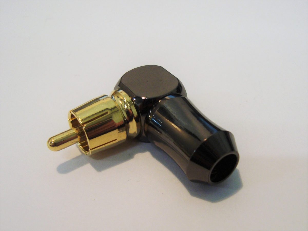 Gold Plated Right Angled RCA Connectors | Time Travel Audio, Vintage ...